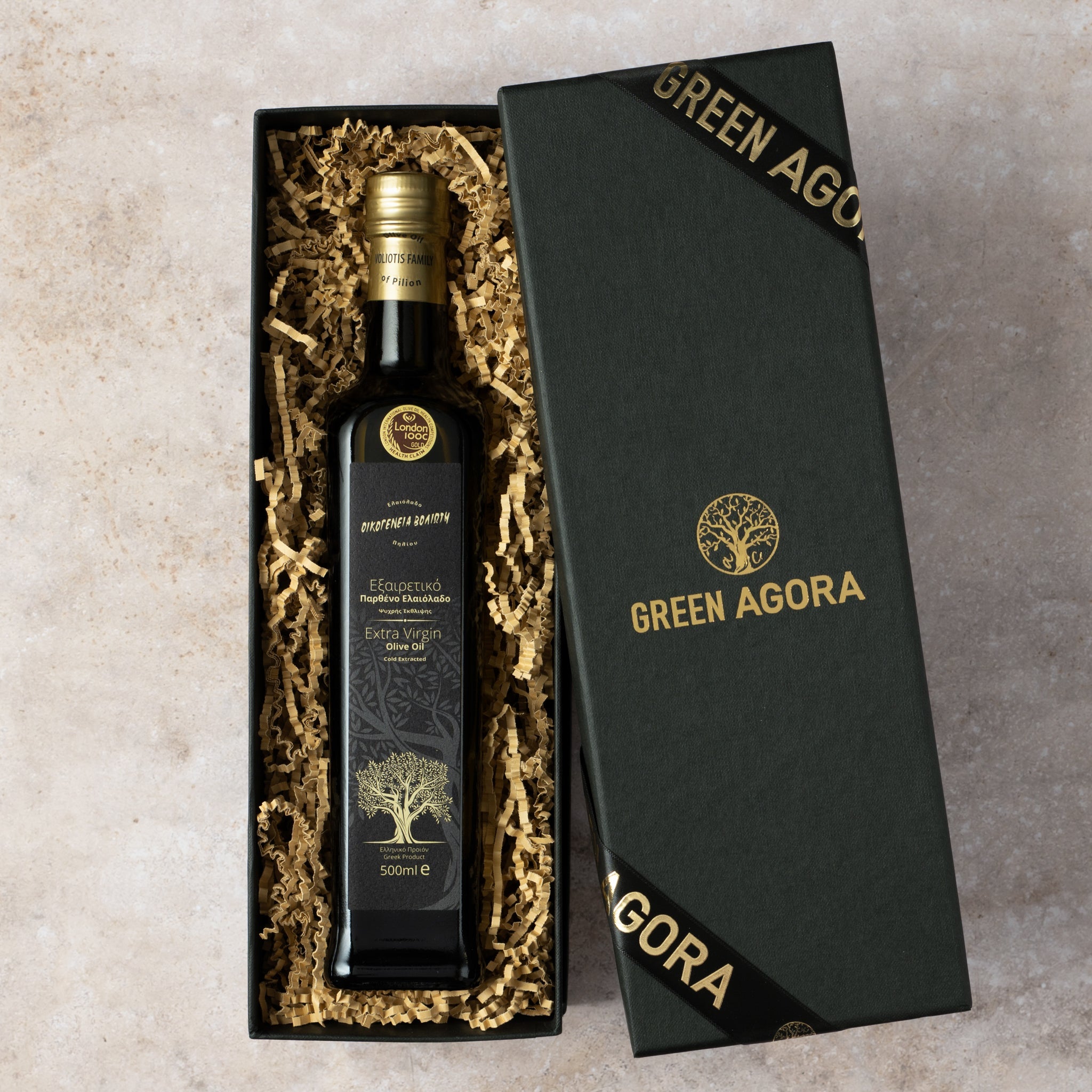 Olivenöl Geschenkbox 500ml Voliotis Schwarze Edition Premium Nativ Ext ...